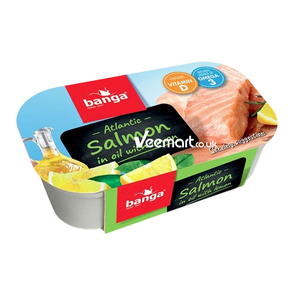 Banga Salmon In Oil with Lemon Flavor 120g– VeeMart