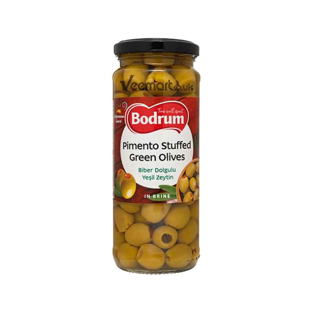 Bodrum Pimiento Stuffed Olives In Brine 330g– VeeMart